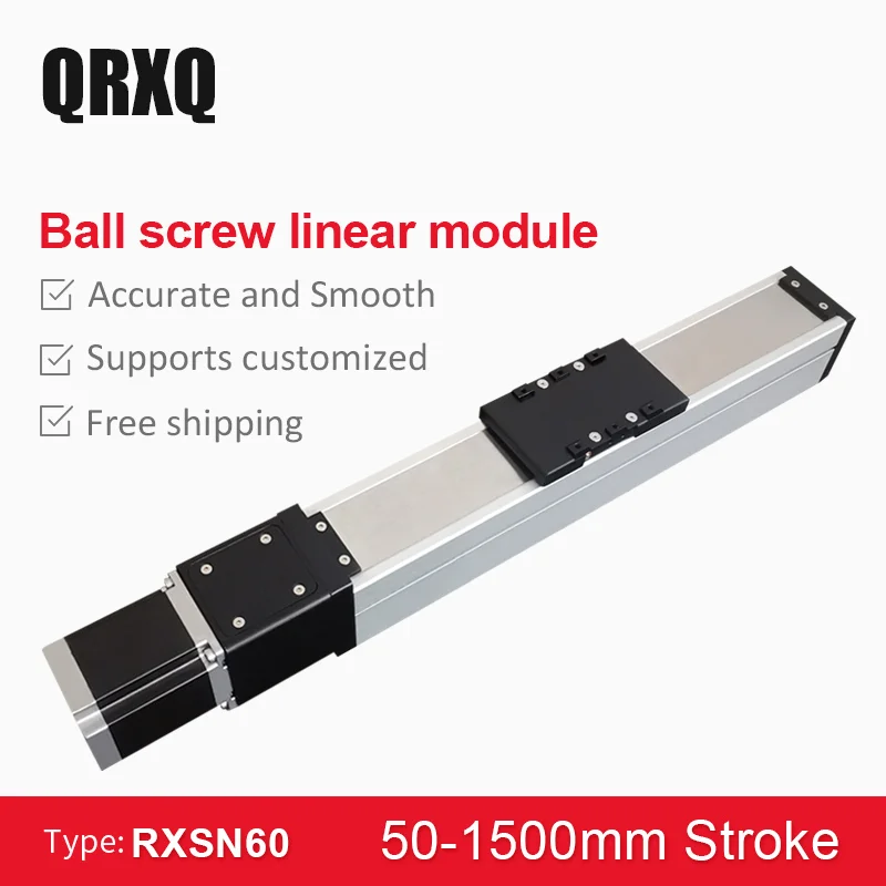 Ball-Screw-Linear-Actuator-Motorized-Linear-Slide-Support-Custom-50 ...