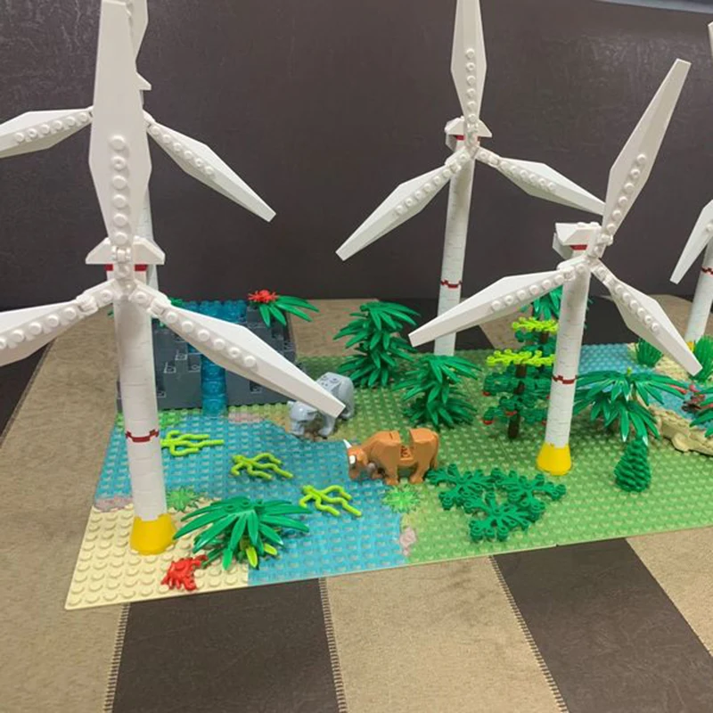 MOC-Model-Big-Pinwheel-Toy-Windmill-Wind-Farms-Building-Bricks-Blocks ...