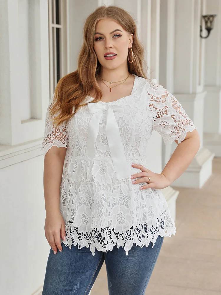 Plus Size Lace Tops