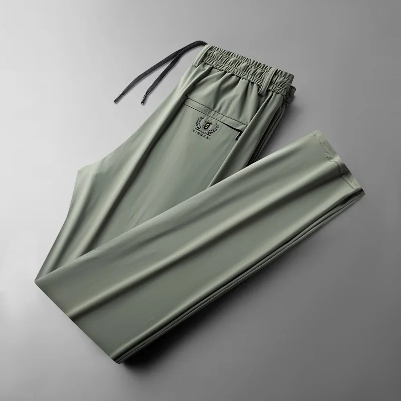 Light-Luxury-High-Quality-Ice-Silk-Casual-Pants-Men-s-Summer-New ...