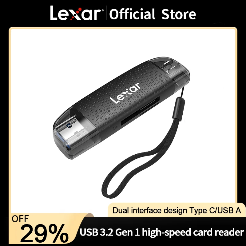 Lexar 2-in-1 Card Reader Usb3.2 Type-c Dual Interface Tf/sd Memory Card ...