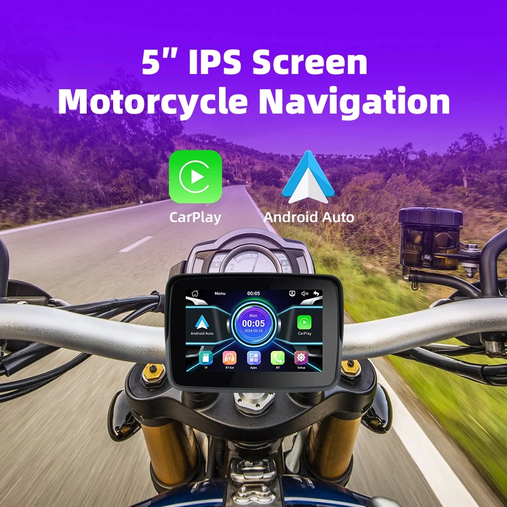 EKIY-Motocicleta-CarPlay-Sem-Fio-Navega-o-Moto-Android-Auto-Dual-BT ...