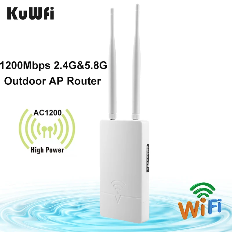 KuWFi Router AP Wireless da 1200Mbps Router a rete per esterni ad alta ...