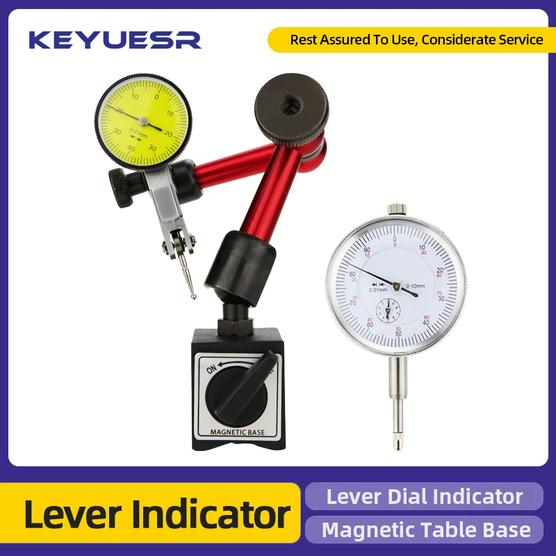 Leverage-Dial-Indicator-Magnetic-Base-Holder-Stand-Micrometer-Measuring ...