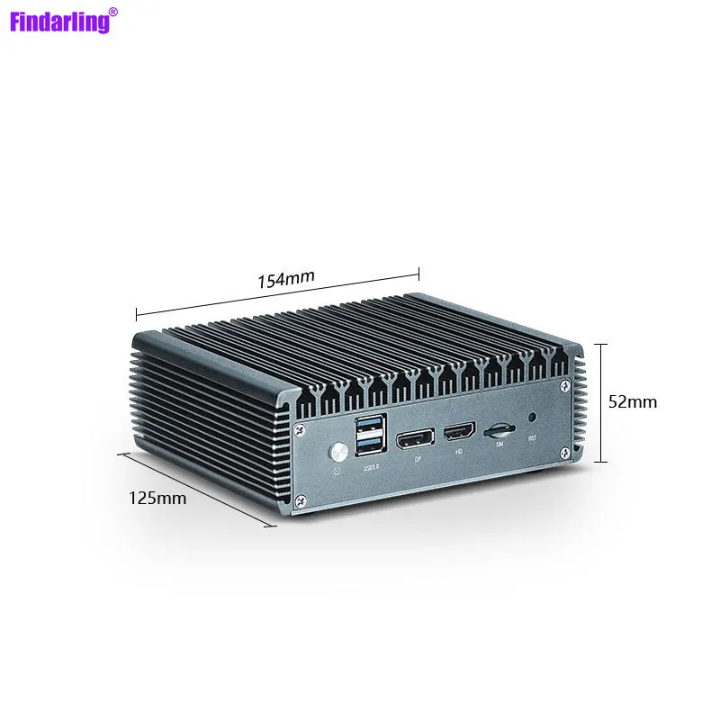 Quad Core Intel Gemini Lake N4000 4*I255 2500M LAN Mini PC Fanless Soft ...