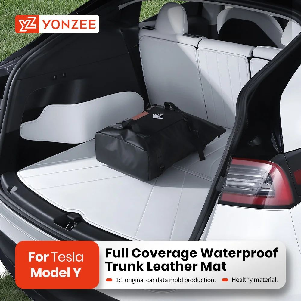 YZ-High-Quality-Leather-Trunk-Mat-For-Tesla-Model-Y-Custom-Full-Cover ...