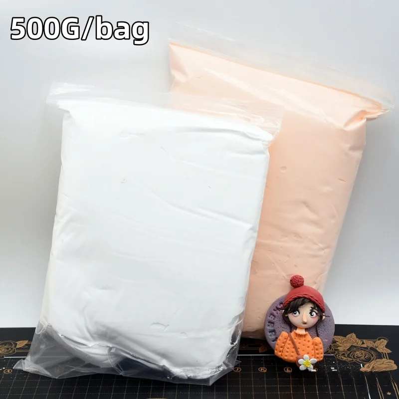 500g-bag-Professional-Ultra-light-Clay-Skin-Color-white-Soft-Clay-Clay ...