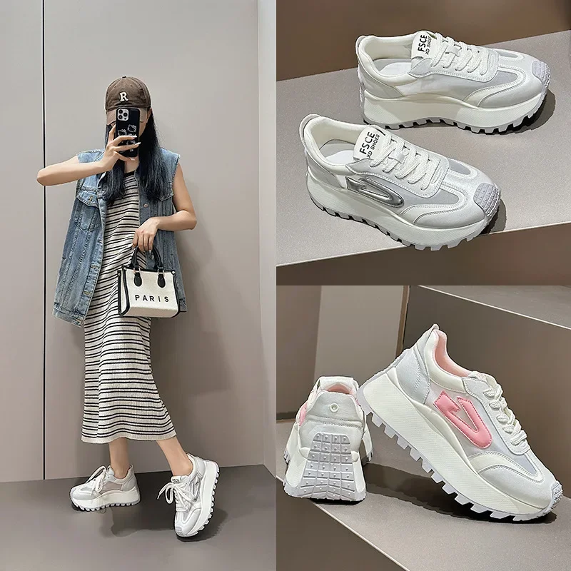 Wholesale-Women-s-Fashionable-Versatile-Casual-Sneakers-Increased-Thick ...