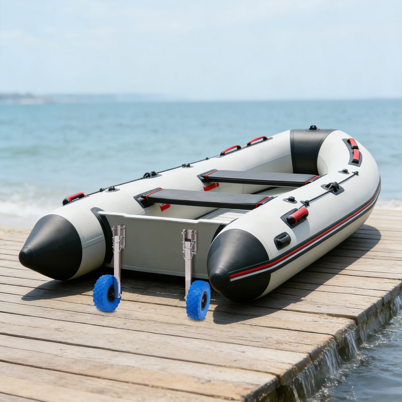 Portable Lightweight Dinghy Cart with 9.84'' Wheels,330lbs Load ...