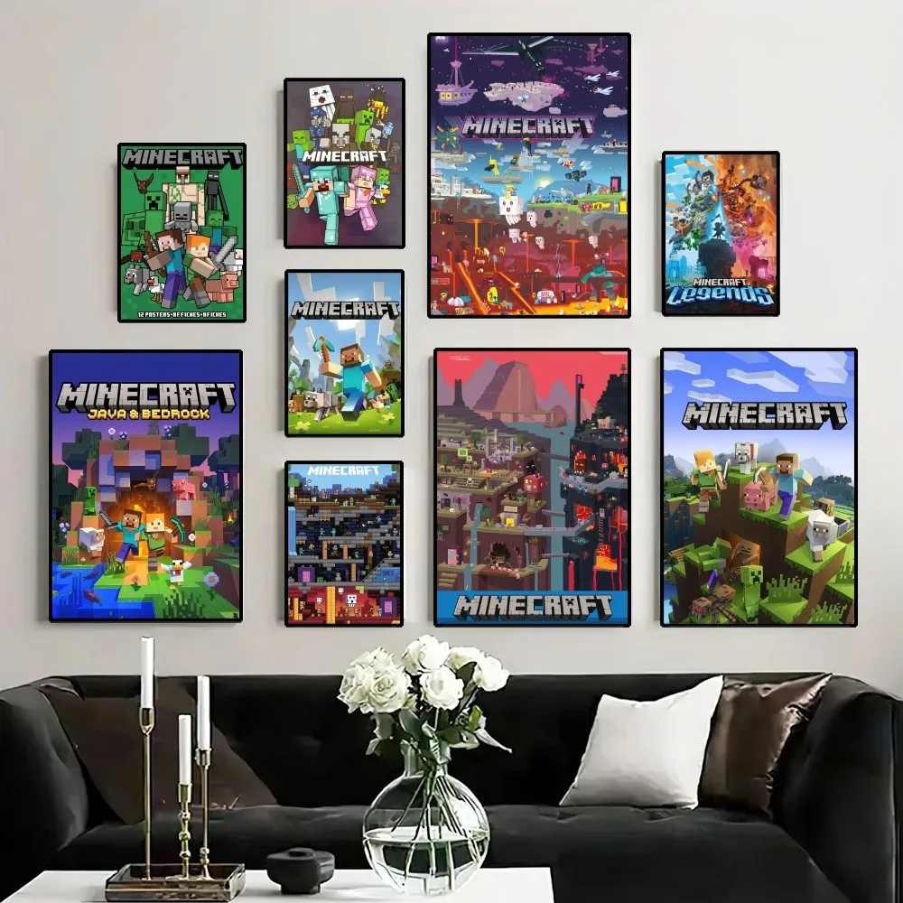 Pintura-de-p-ster-de-Minecraft-cuadros-de-pared-para-decoraci-n-de-sala ...