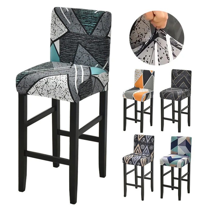 Elastic-Short-Chair-Cover-Spandex-printed-Bar-Stool-Seat-Covers-chair ...