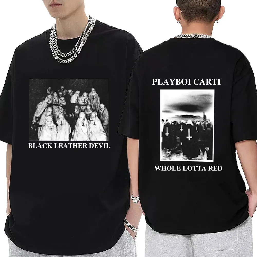 Rapper Playboi Carti T shirts Devil Hip Hop Vintage Gothic T Shirt ...