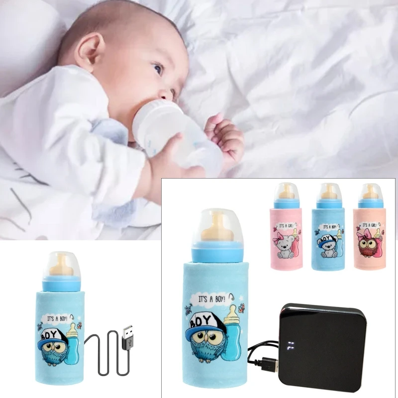 Baby-Bottle-Insulation-Cover-USB-Rechargeable-Heating-Milk-Warmer-for ...