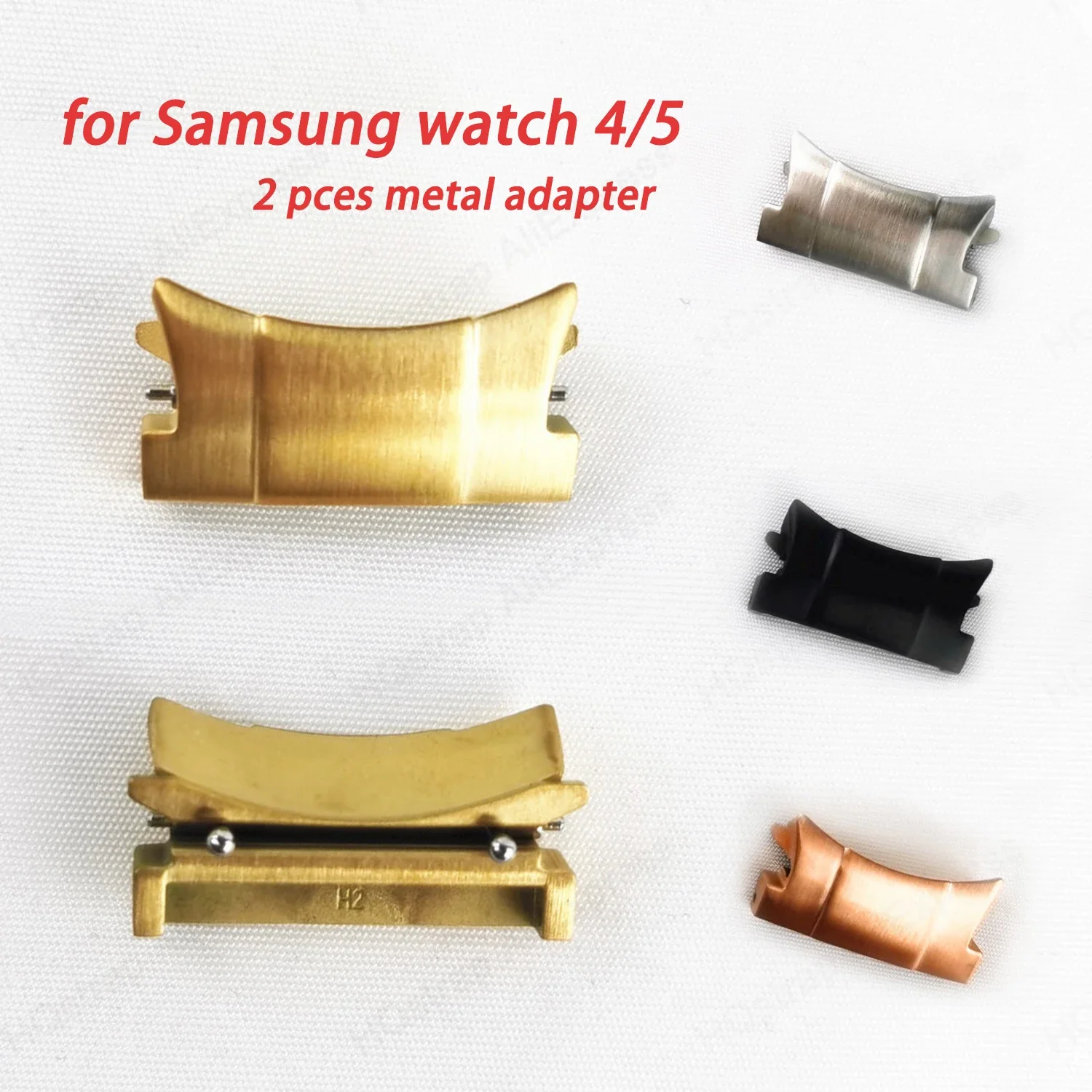 2pcs-Metal-Adapter-for-Samsung-Galaxy-Watch-5-Pro-45mm-Galaxy-Watch4 ...