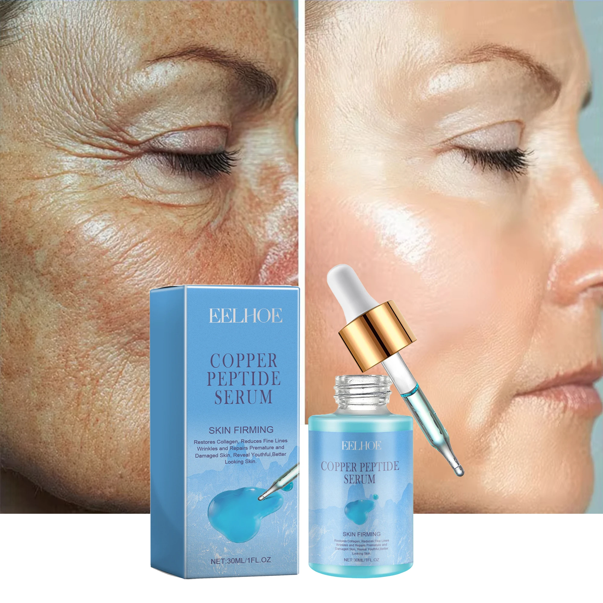 Copper Peptide Anti-Aging Serum Anti-Wrinkle Improve Smoothing Repair ...