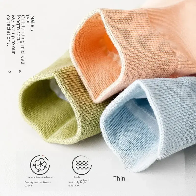 Spring-Autumn-Short-Tube-Socks-Women-Thin-Pure-Cotton-Boneless-Anti-pilling-Macaron-Loafers ...