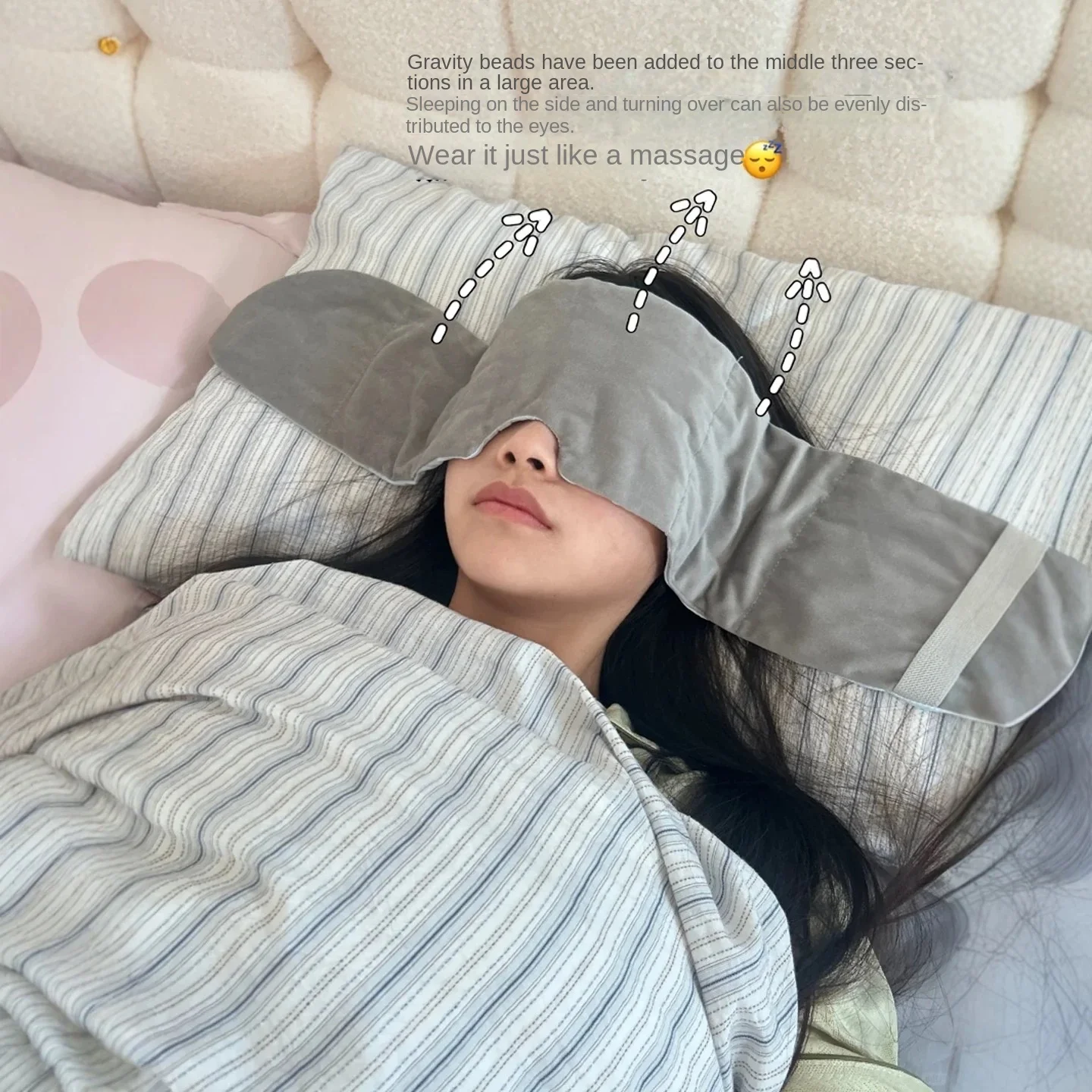 Adjustable Gravity Eye Mask, Large Size, Soft Cooling, Blackout, Deep ...