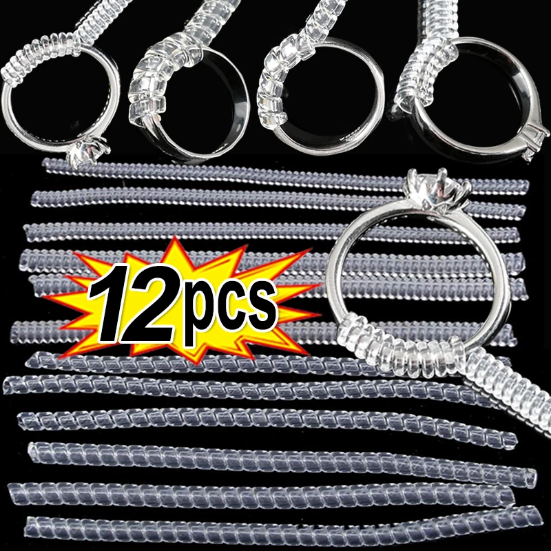 12pcs-Set-Ring-Size-Reducer-Tools-Spiral-Spring-Based-Rings-Adjust ...