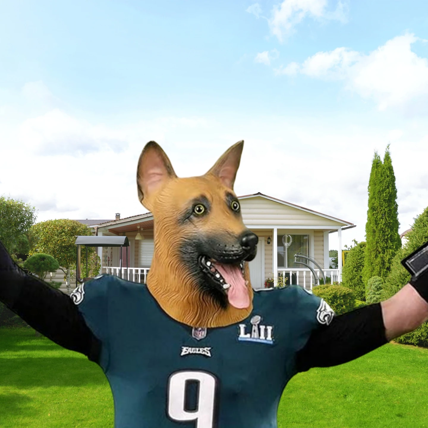 German-Shepherd-Mask-Latex-Masks-Halloween-Party-Cosplay-Animal-Costume ...