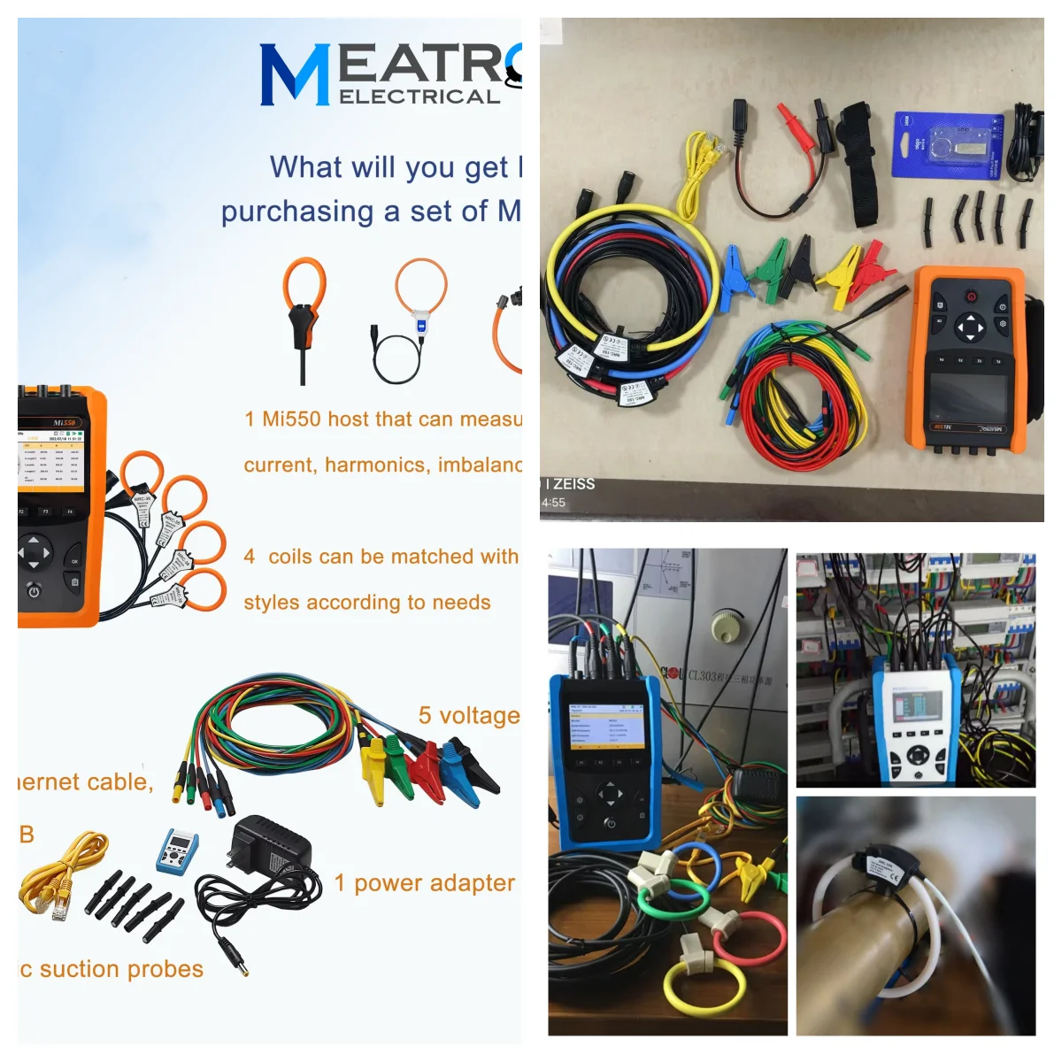 Power Meter with 4 Pcs TRC36, 4 Pcs NRC150, 4 Pcs ST08, 1 protective ...