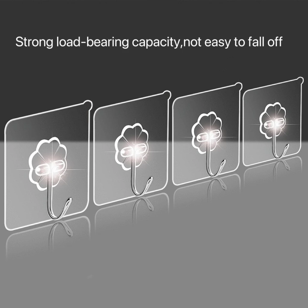 10-20-30Pcs-Non-Punching-Transparent-Hook-Multifunctional-Household ...
