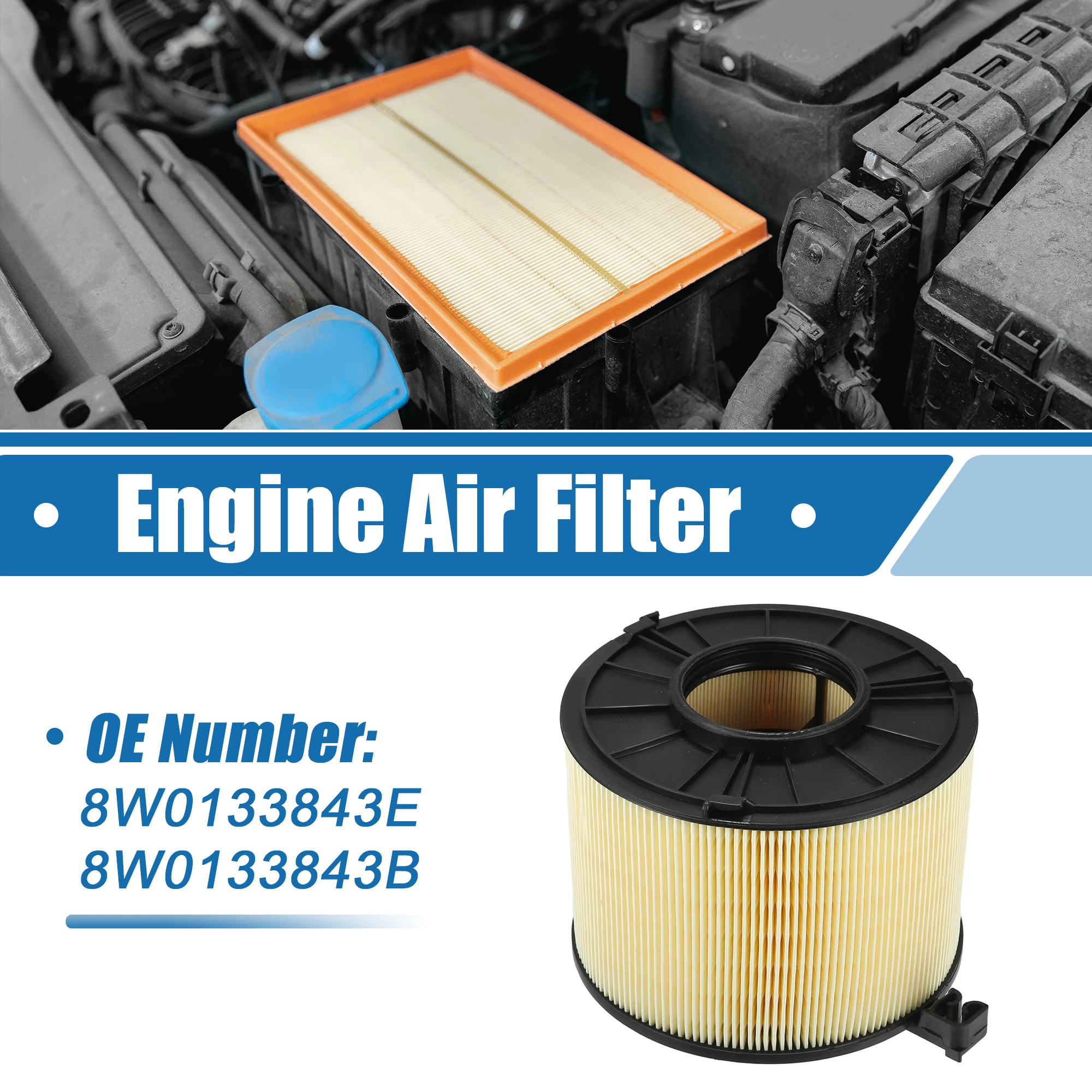 X-Autohaux-Car-Air-Flow-Intake-Filter-8W0133843E-8W0133843B-for-Audi-A4 ...
