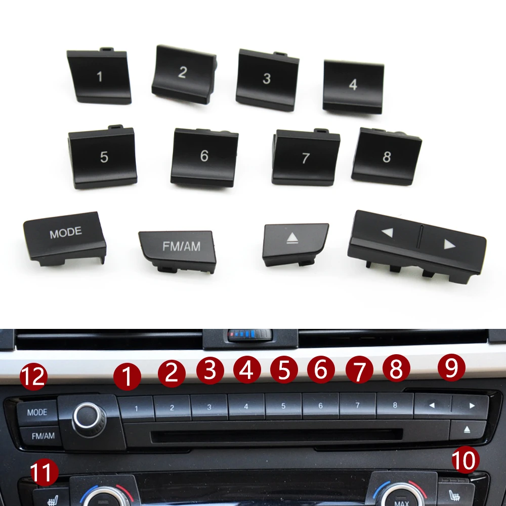 Car Front Dashboard Radio CD Player Digit Button Switch Buttons Cover ...