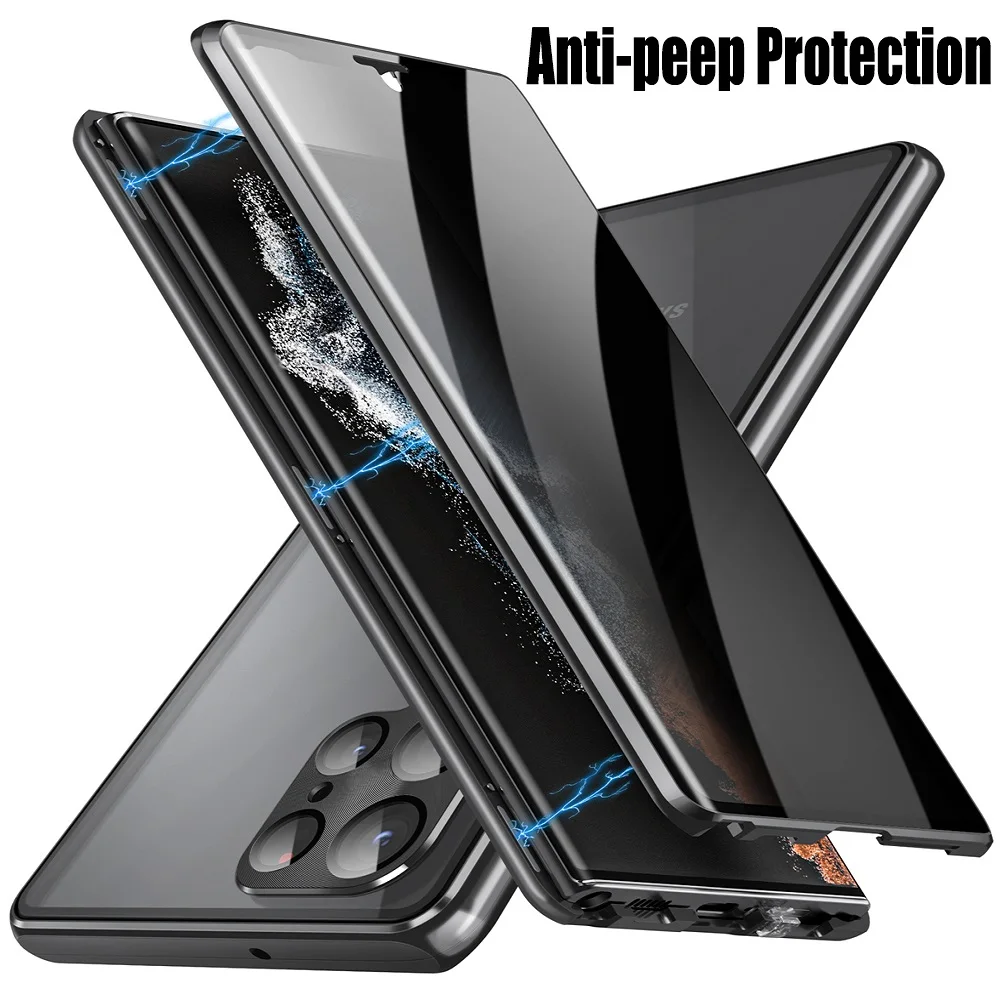 Metal-Magnetic-Anti-Peeping-Privacy-Cover-For-Samsung-Galaxy-S23-Ultra ...