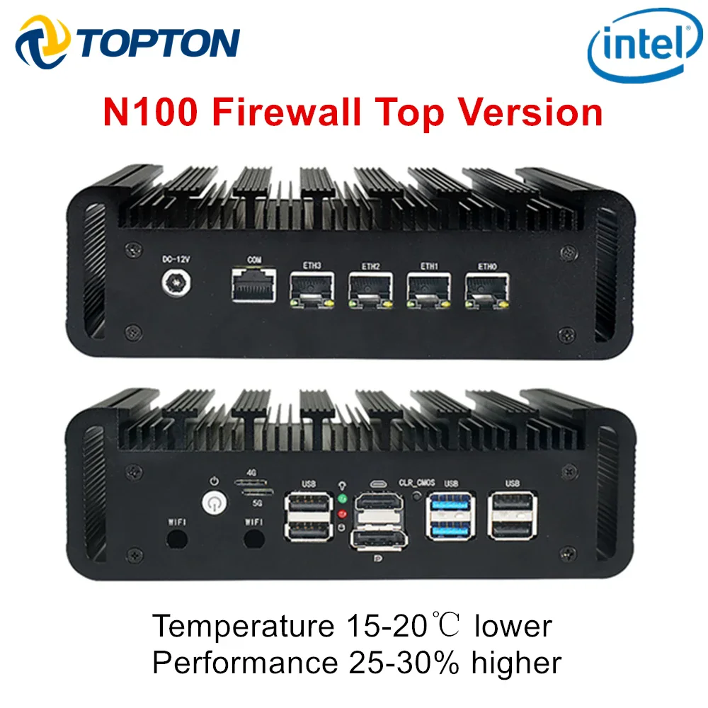Topton-4x2-5G-i226-V-LAN-Firewall-Router-Mini-PC-Intel-N100-Top-Version ...