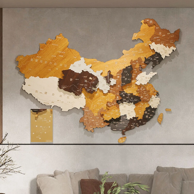 3D-Solid-Wood-Map-Hanging-Decorations-Wall-Hanging-Restaurant-Company ...