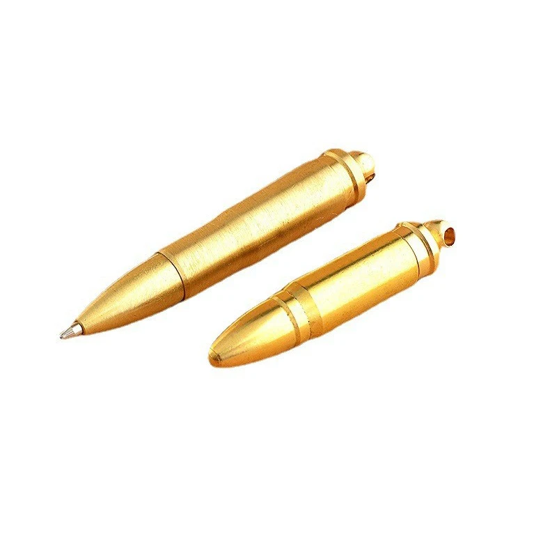 Creative-Brass-Bullet-Shape-Ballpoint-Pens-Capsule-Pocket-Knife ...