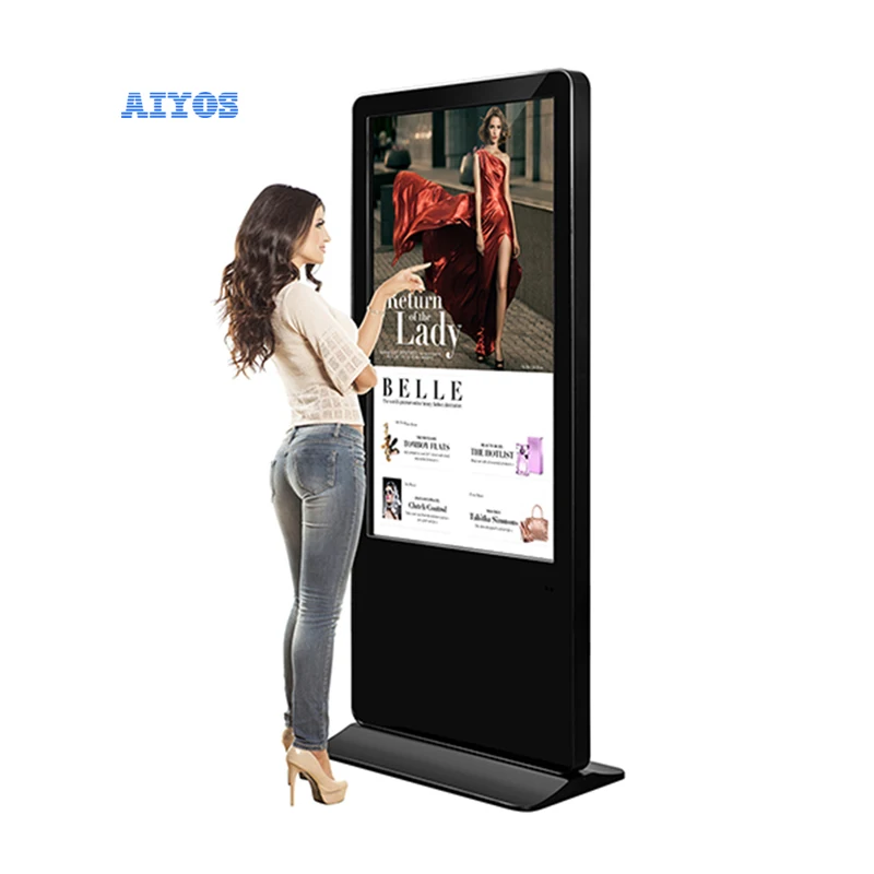 Floor-Stand-Digital-Signage-And-Displays-Android-WIFI-IPS-Touch-Screen ...