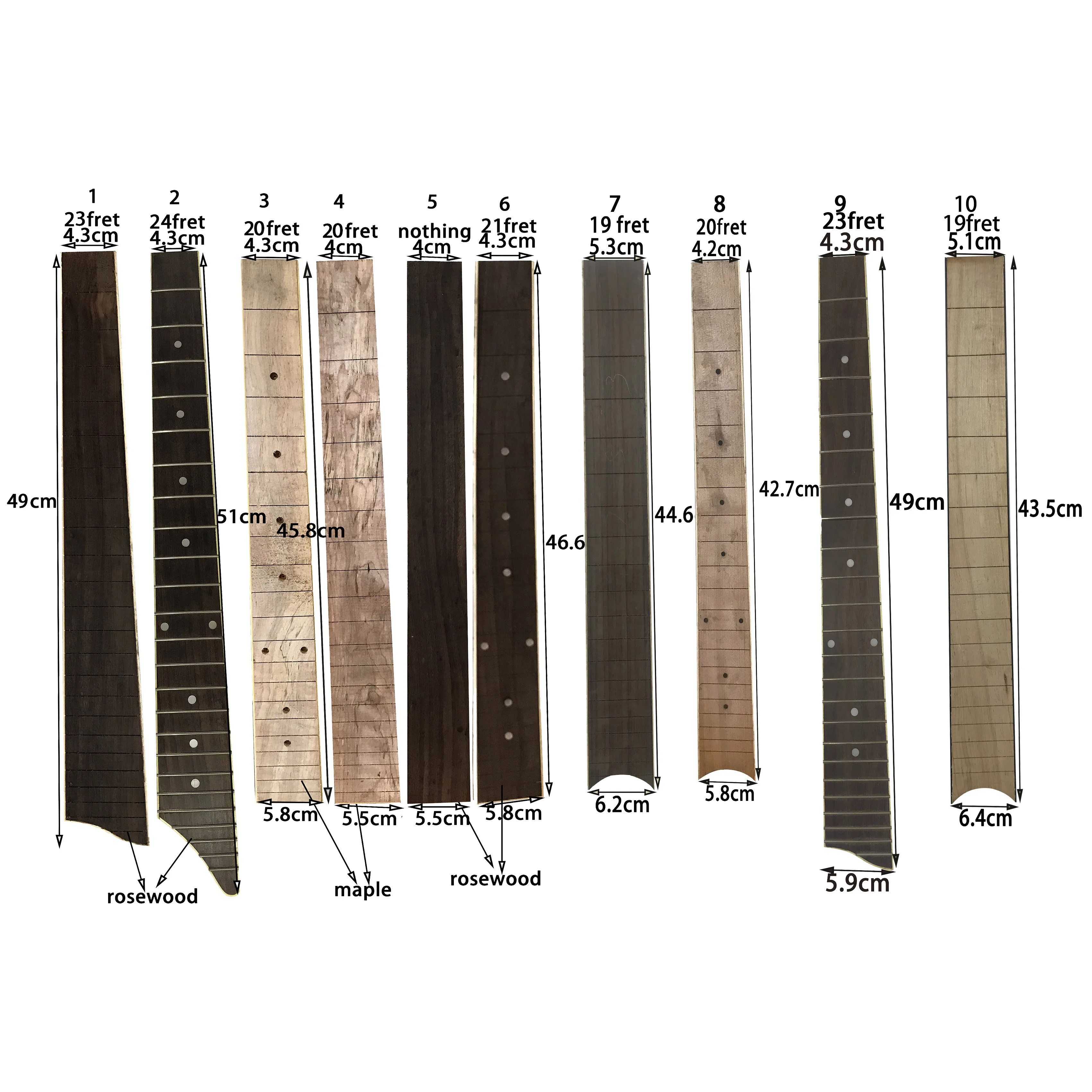 Blank Guitar Fretboard