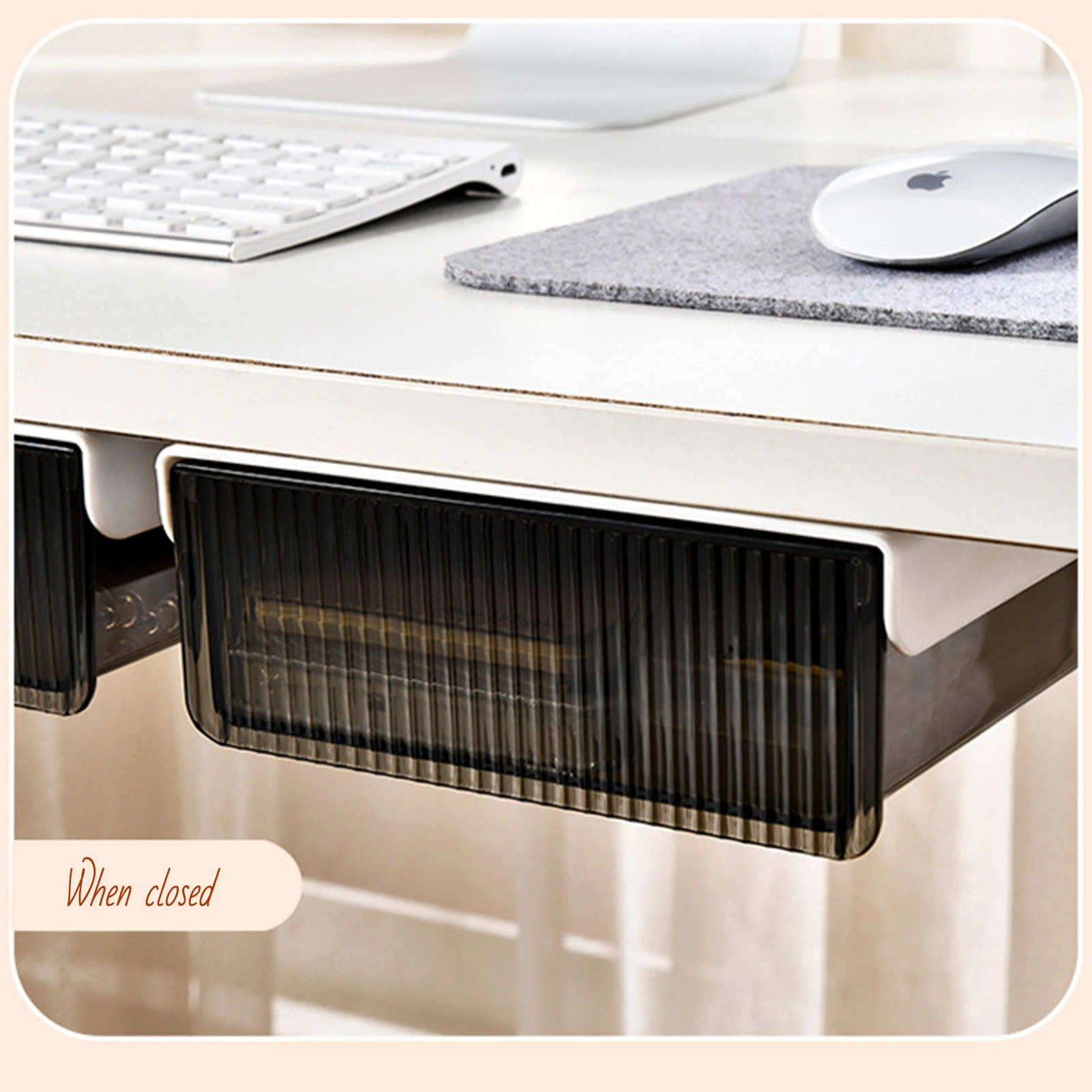 Desk Storage Drawers | Self-adhesive Drawer Desk | Attachable Storage ...