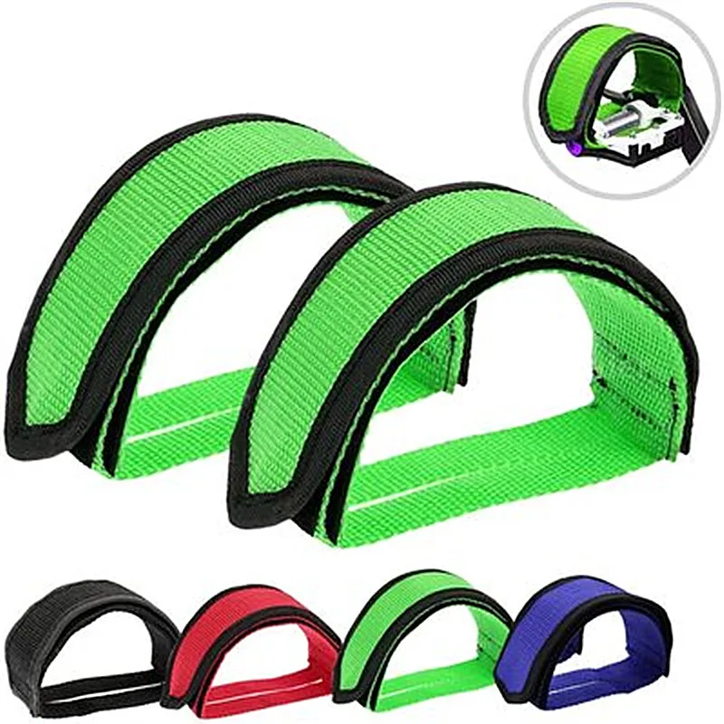 2pcs-Fixie-Bmx-Fixed-Gear-Bike-Bicycle-Adhesive-Straps-Pedal-Toe-Clip ...