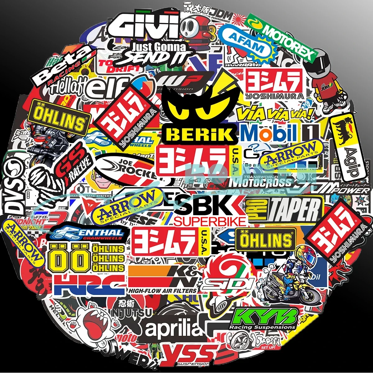 40-80pcs-Random-Motorcycle-Stickers-Moto-Decals-Car-DIRT-Bike-Helmet ...