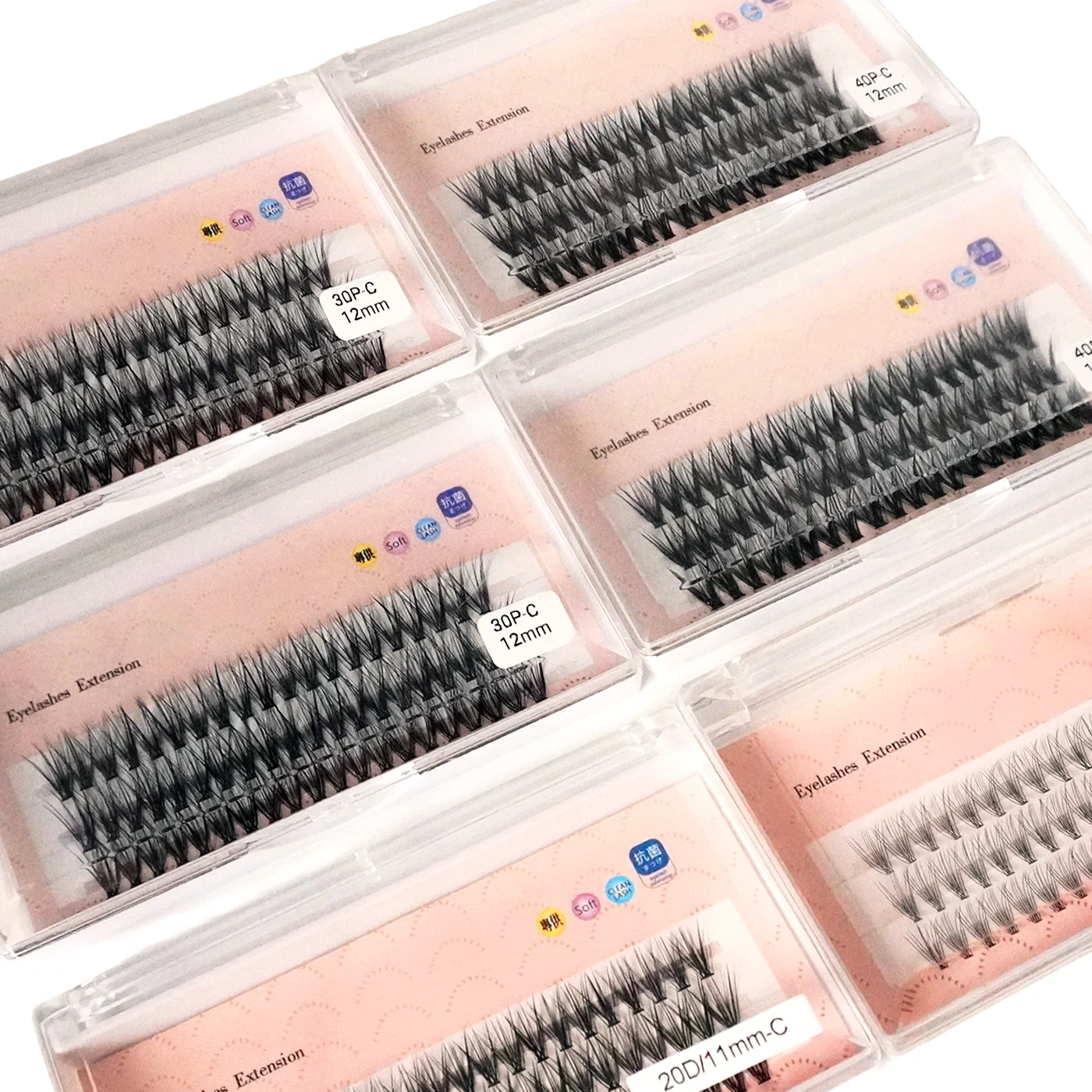 60bundles-DIY-Cluster-Lash-10D-20D-30D-40D-Fake-Mink-Soft-Eyelashes ...