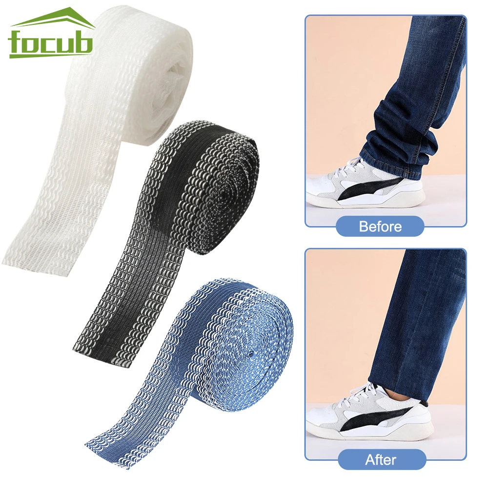 자체 접착 바지 입 접착 테이프 밑단 패브릭 테이프 아이언 온 바지 가장자리 짧게 Diy 바지 스커트 청바지 봉제 직물