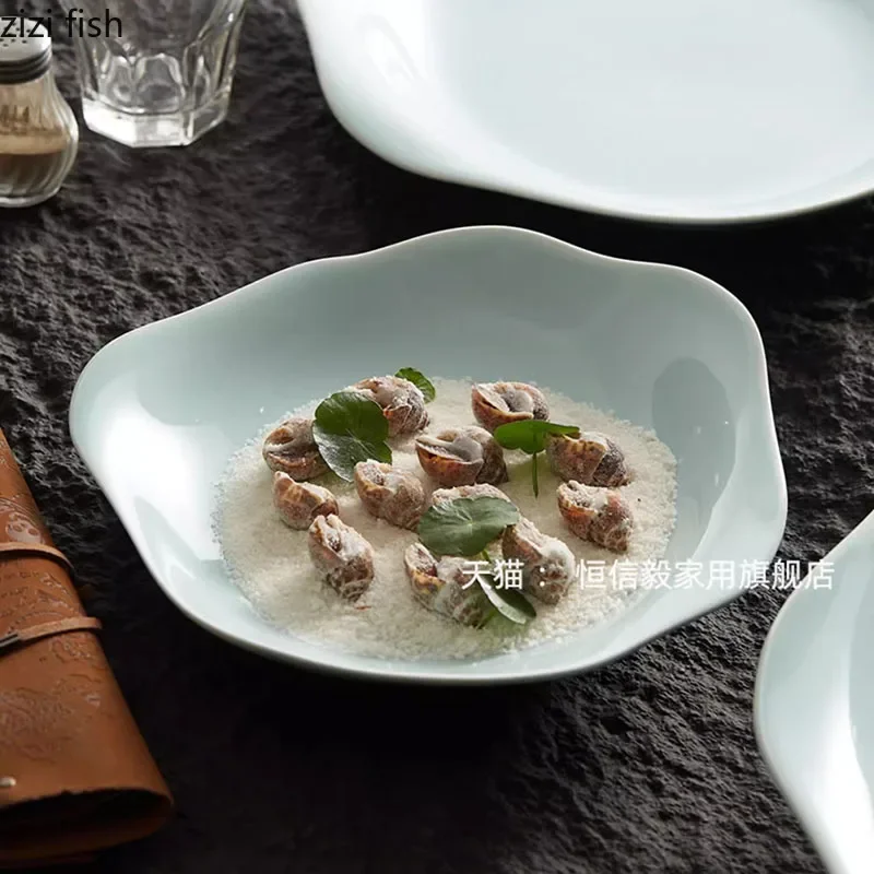 Creative-Irregular-Ceramic-Deep-Plate-Restaurant-Thick-Soup-Plate ...