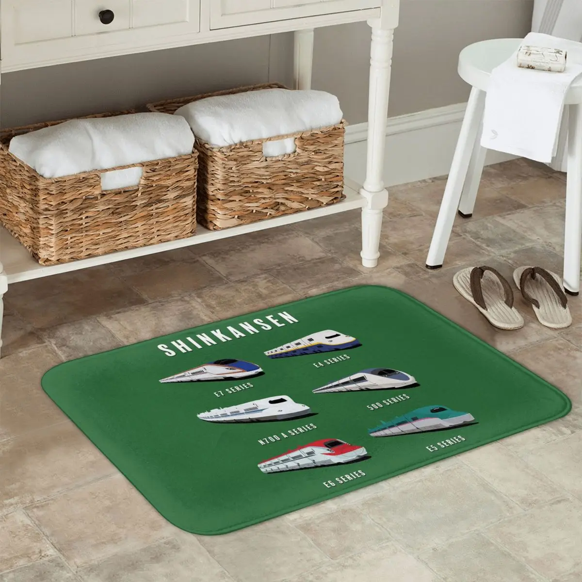 Japanese Shinkansen Bullet Trains Artwork Non-slip Doormat Floor Mat ...