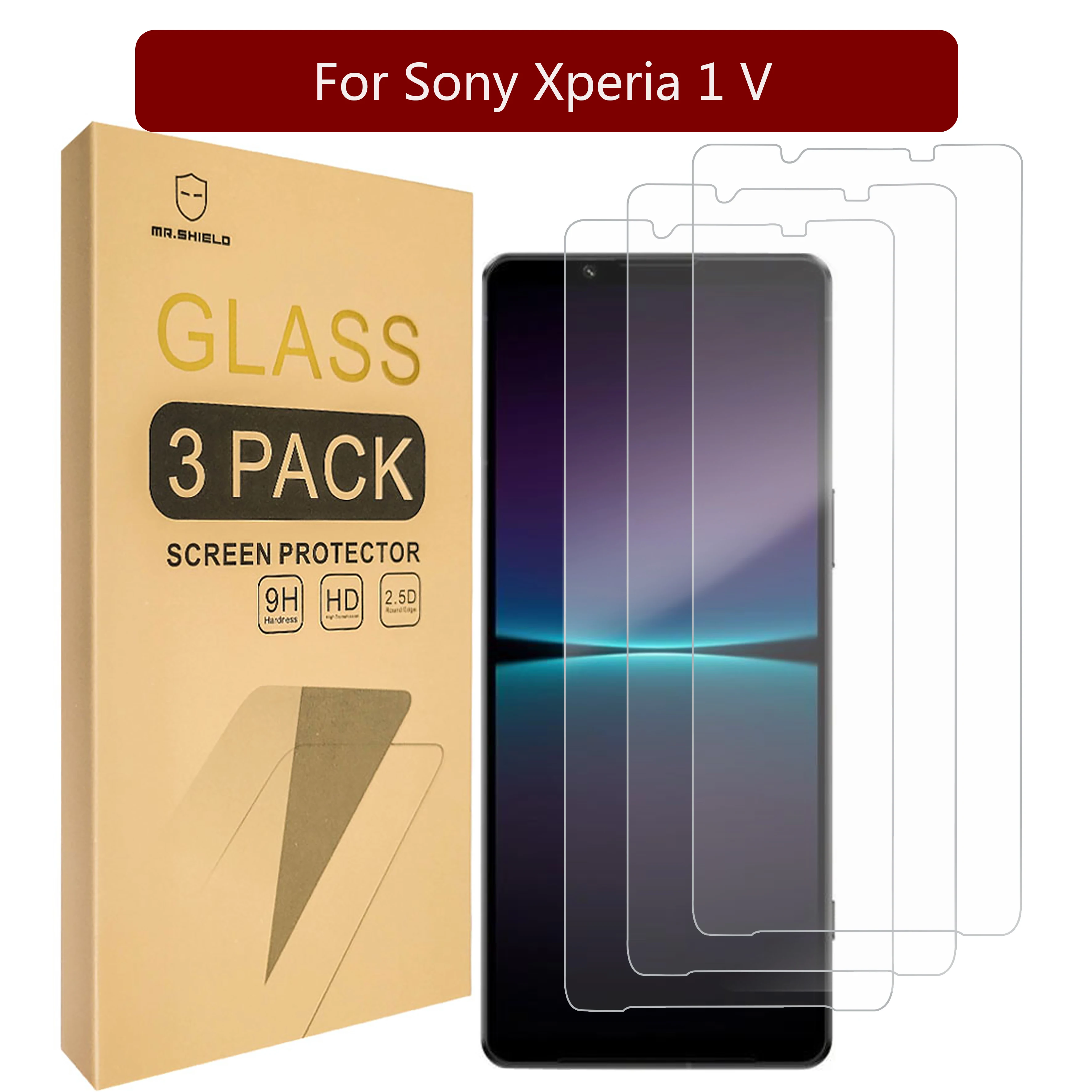 Mr-Shield-3-Pack-Screen-Protector-For-Sony-Xperia-1-V-Tempered-Glass ...