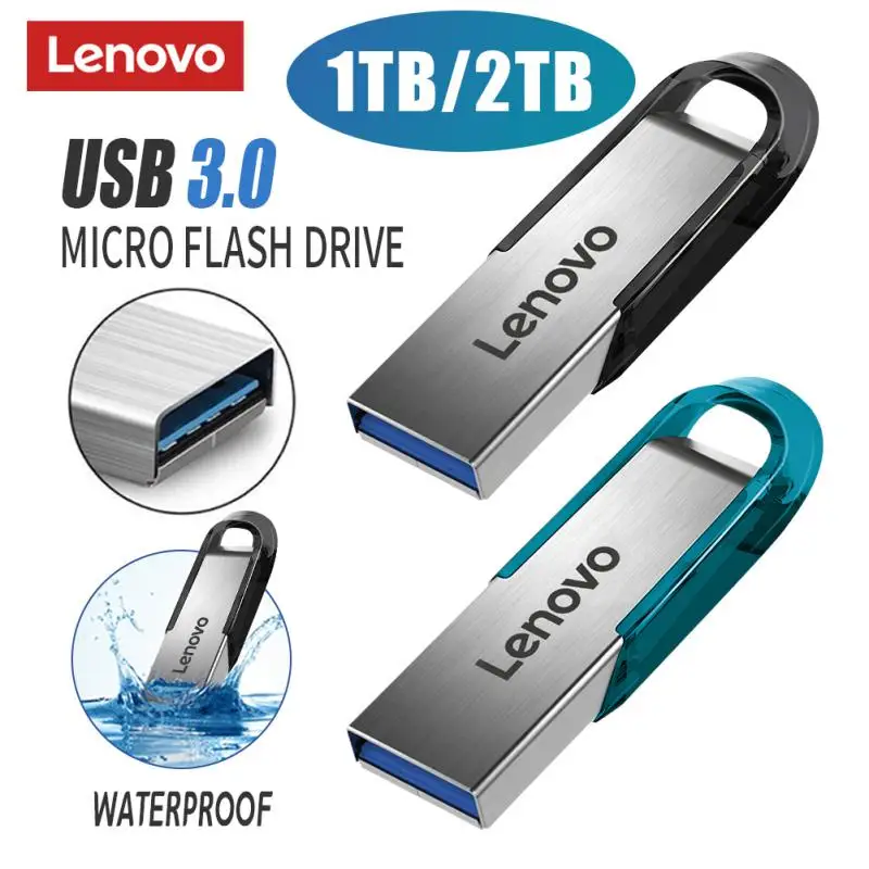 Lenovo-2TB-USB-Flash-Drives-Mini-Metal-Real-Capacity-Memory-Stick-Black ...