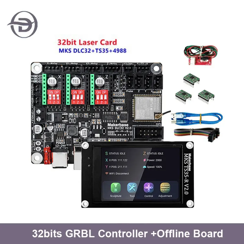 MKS-DLC32-V2-0-Motherboard-GRBL-32Bits-Offline-Controller-TS24-R-TS35-R ...