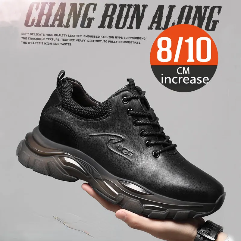 Casual Sneakers Heightening Shoes for Men 10cm Inner Height Increasing ...