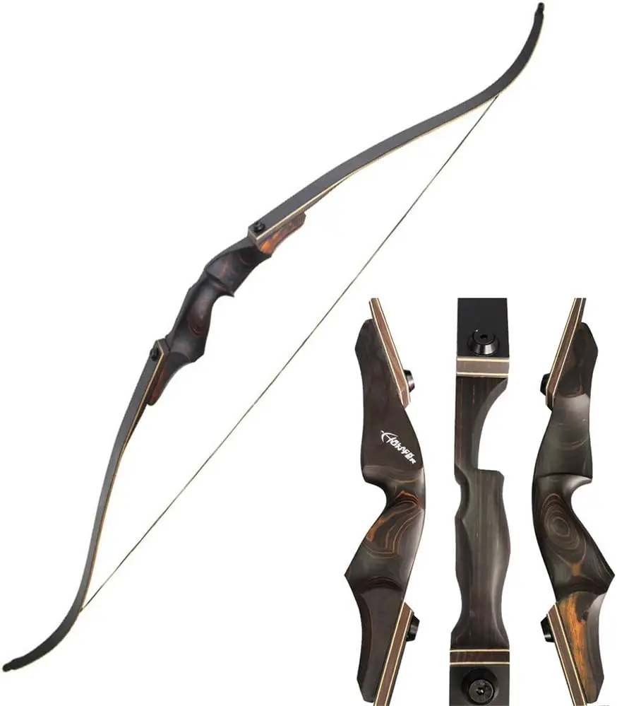60 Inch Takedown Recurve Bow and Arrow Set Archery Hunting Bow Right ...