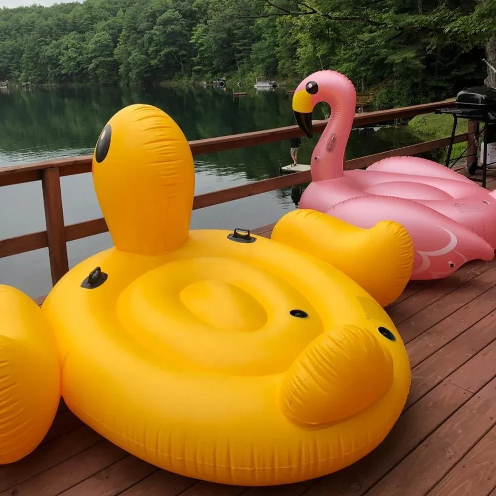 【Best-selling】INTEX 57556 Giant Inflatable Yellow Duck Island Beach ...