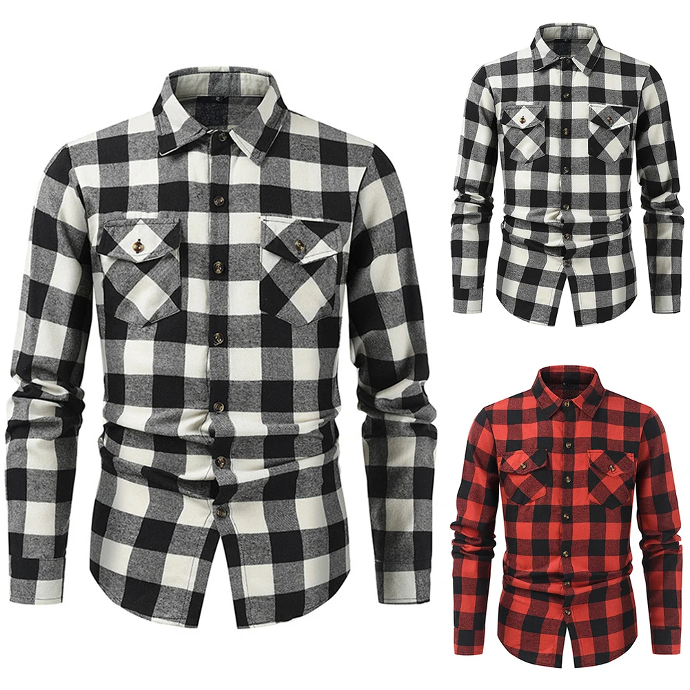 Mens-Padded-Work-Shirt-Quilted-Yarn-Dyed-Cotton-Buttons-Thick-Jacket ...