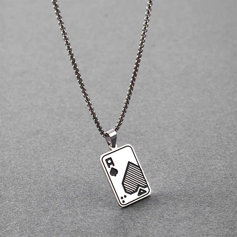 Lucky-Ace-of-Spades-Pendant-Necklace-for-Men-Hip-Hop-Poker-Jewelry ...