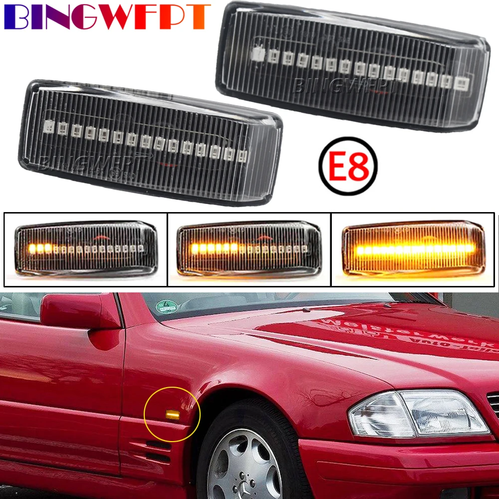 NEW 2Pieces Dynamic LED Side Marker Lights Car Turn Signal Repeater ...