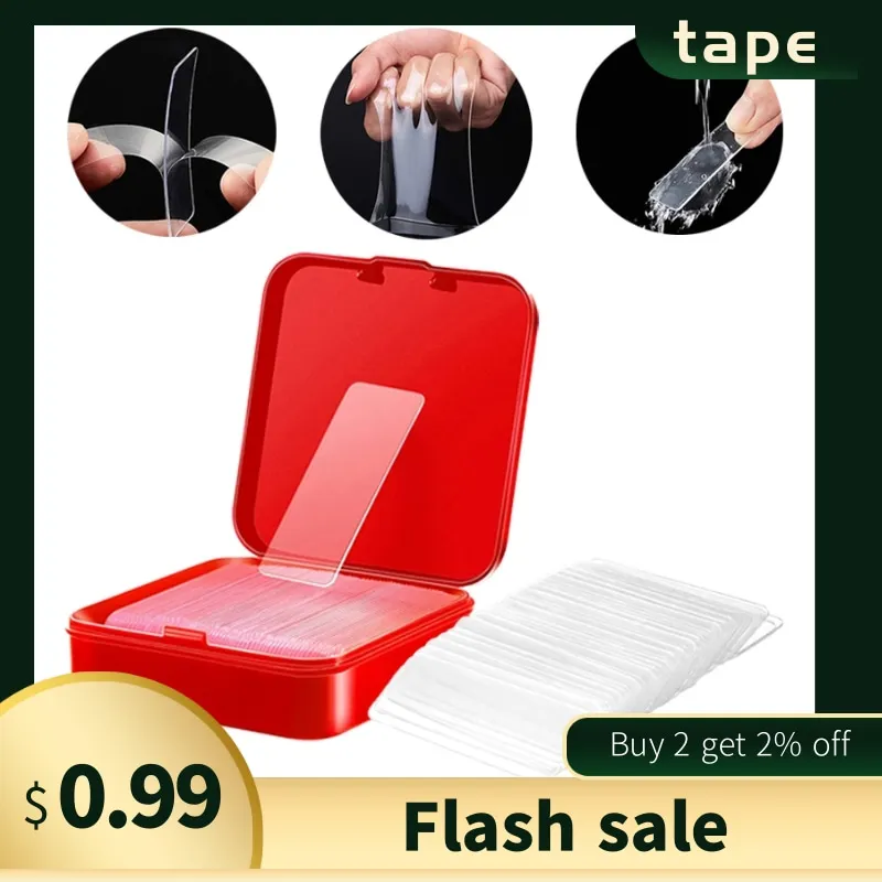 Reusable-Double-Sided-Stickers-Nano-PVC-Tape-Washable-Waterproof-Wall ...